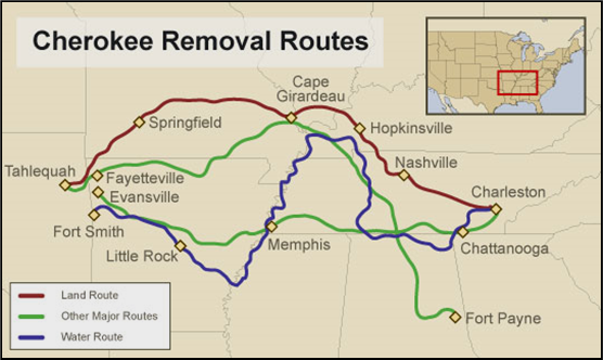 THE CHEROKEE AND THE TRAIL OF TEARS 1838 - 1839 (Va)